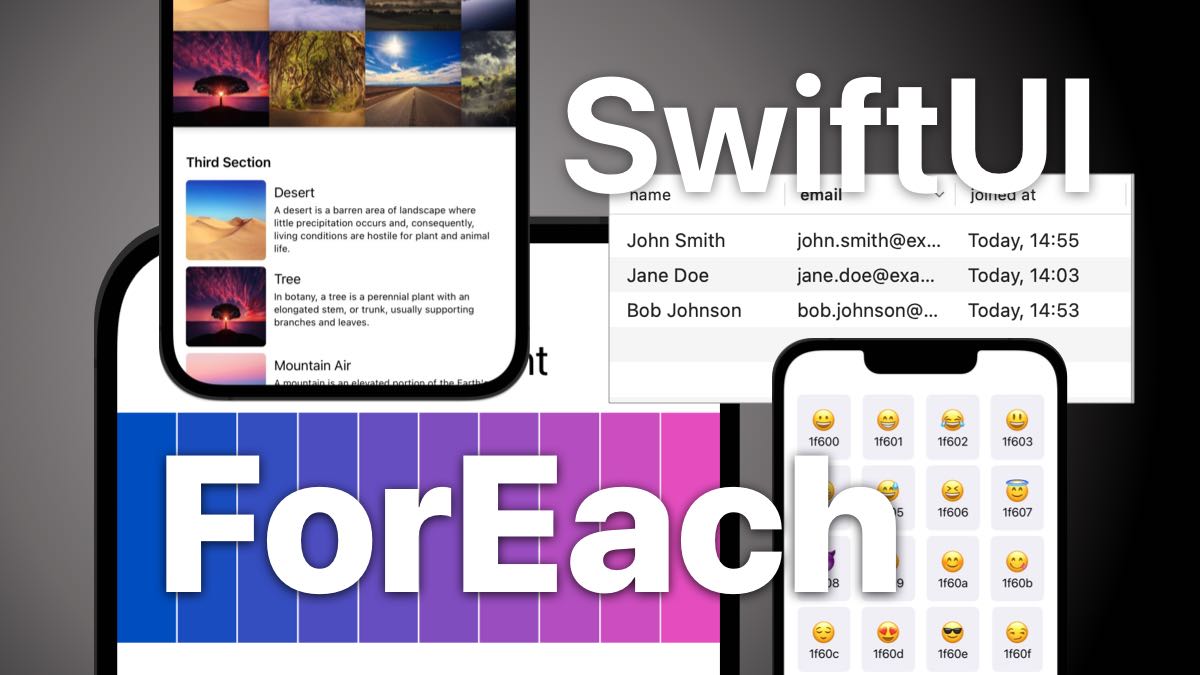 SwiftUI ForEach More Than Just Loops In Swift Swiftyplace